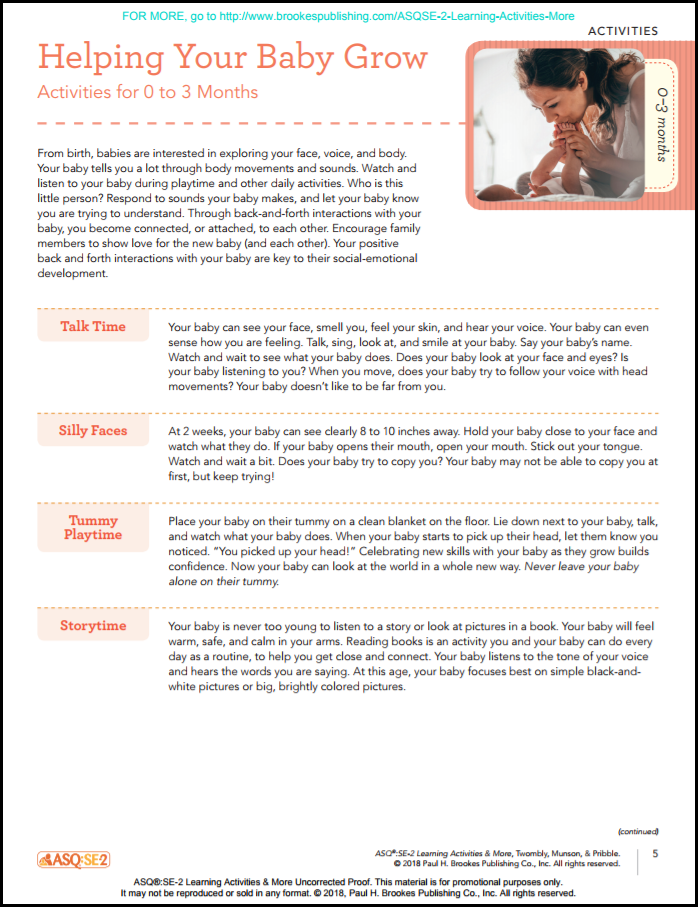 Discover ASQ:SE-2 Learning Activities & More! - Ages and Stages